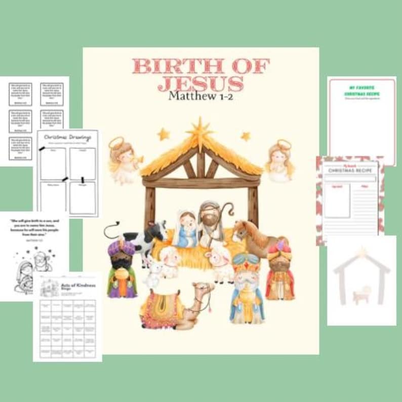 The Birth of Jesus Bible Lesson (matthew 1&2) for Church or School - Etsy