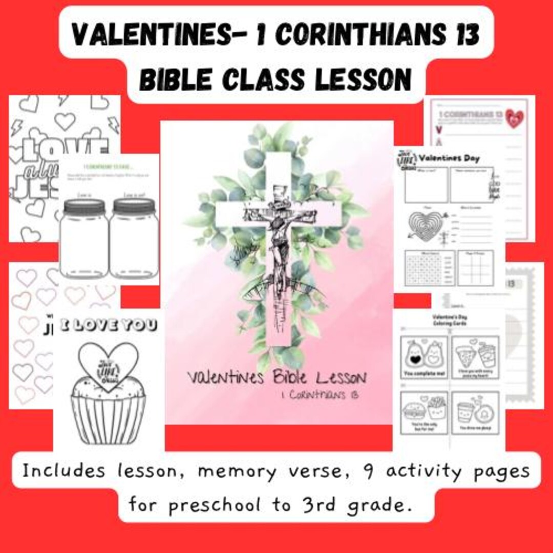 Valentine's Day Bible Lesson - 1 Corinthians 13 (preschool-3rd Grade ...