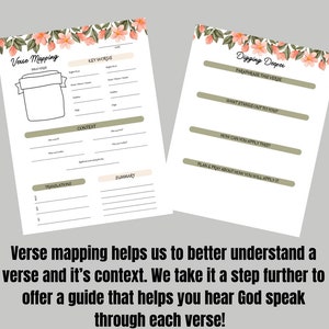 Verse Mapping Printable's With Digging Deeper Page to Hear God Speak ...