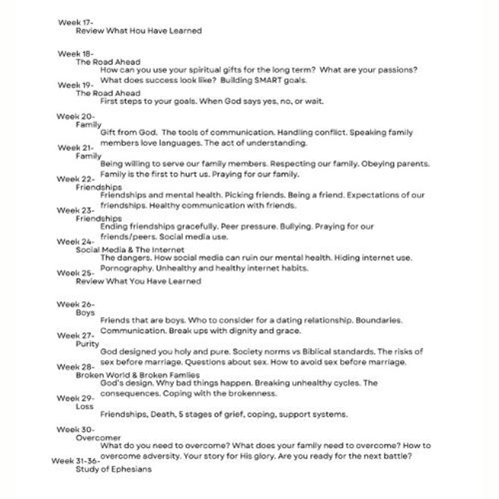 Preteen & Teen Girl Bible Study (36 Week Study Curriculum) Year Long ...