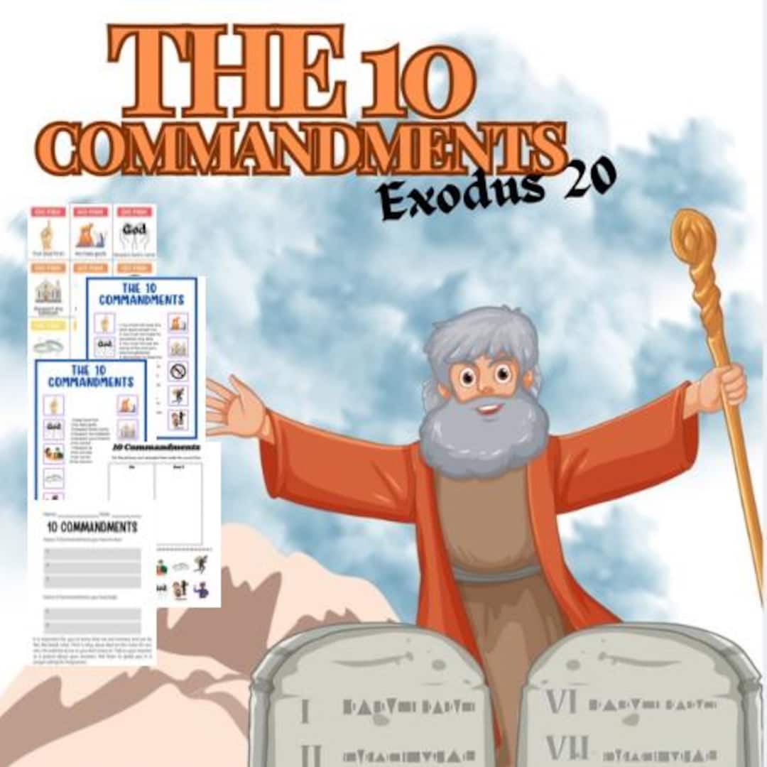 10 Commandments Bible Lesson (exodus 20) for Church or School - Etsy