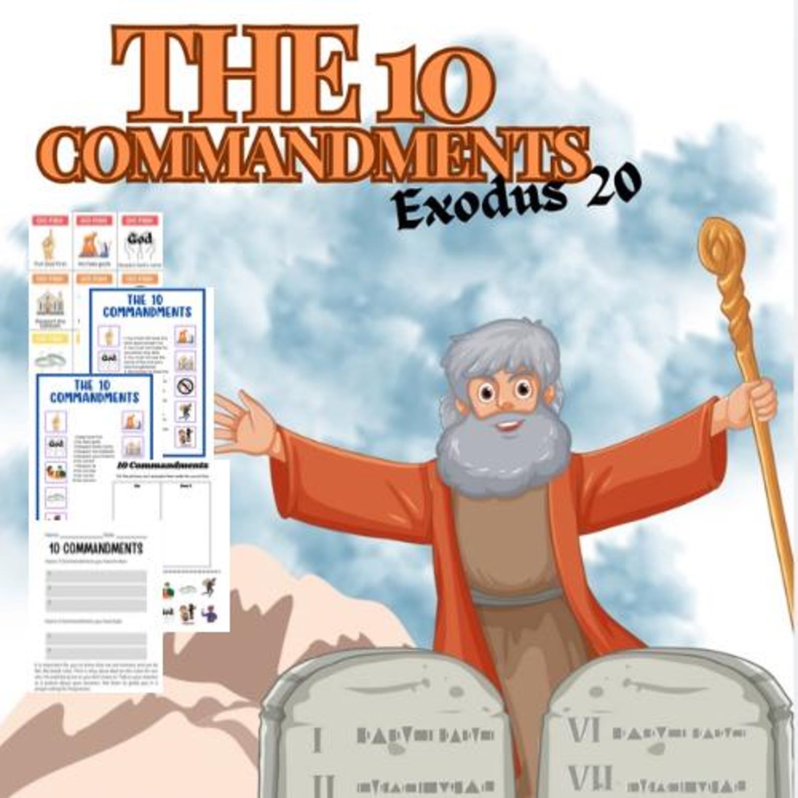 10 Commandments Bible Lesson (exodus 20) for Church or School - Etsy