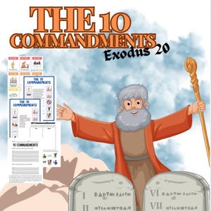 10 Commandments Bible Lesson (exodus 20) for Church or School - Etsy