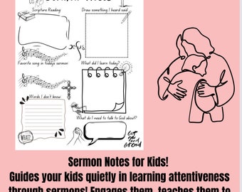Printable Sermon Notes for Kids, Christmas Printable Sermon Notes ...