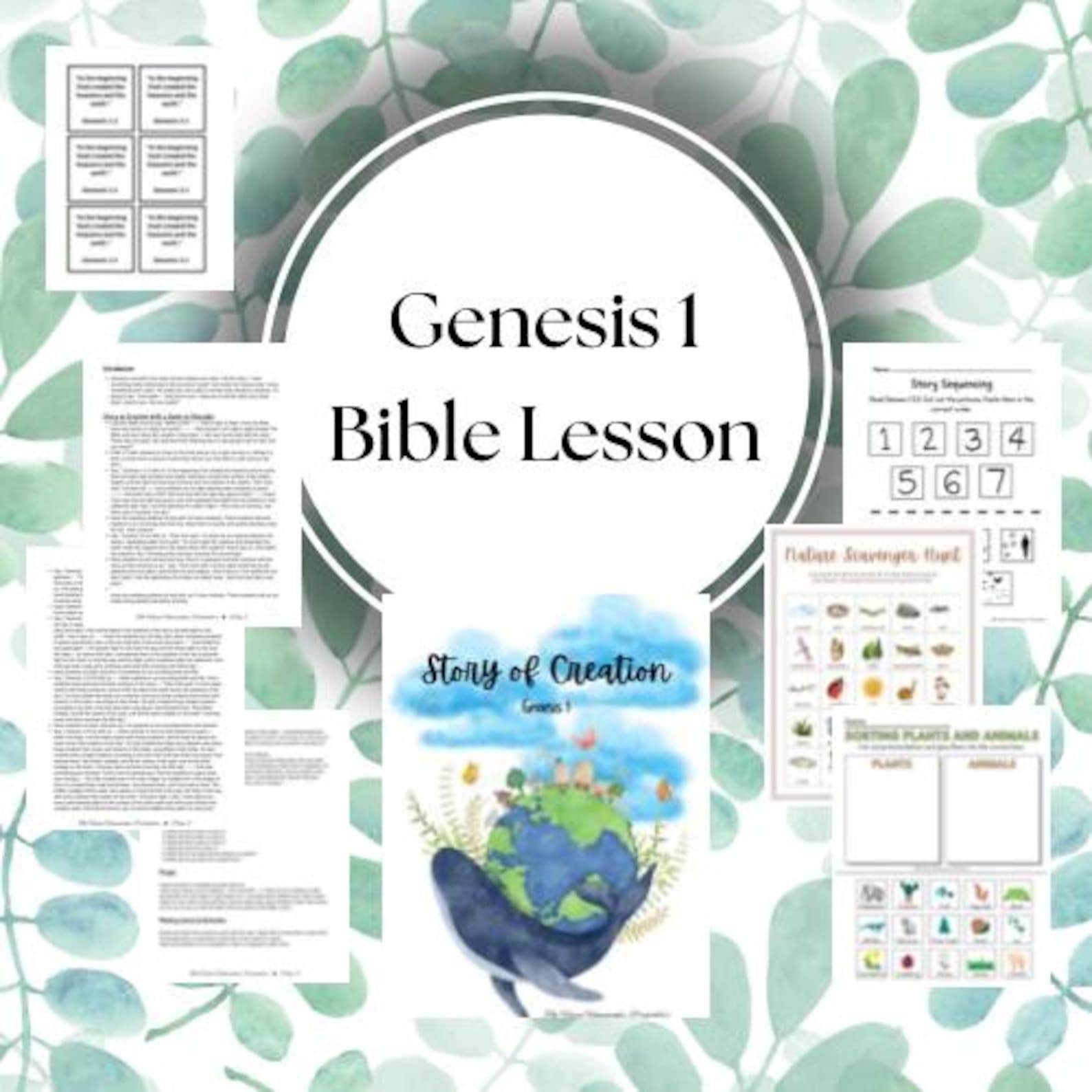 Bible Lesson on the Story of Creation (genesis 1-2:3) for Bible Class ...