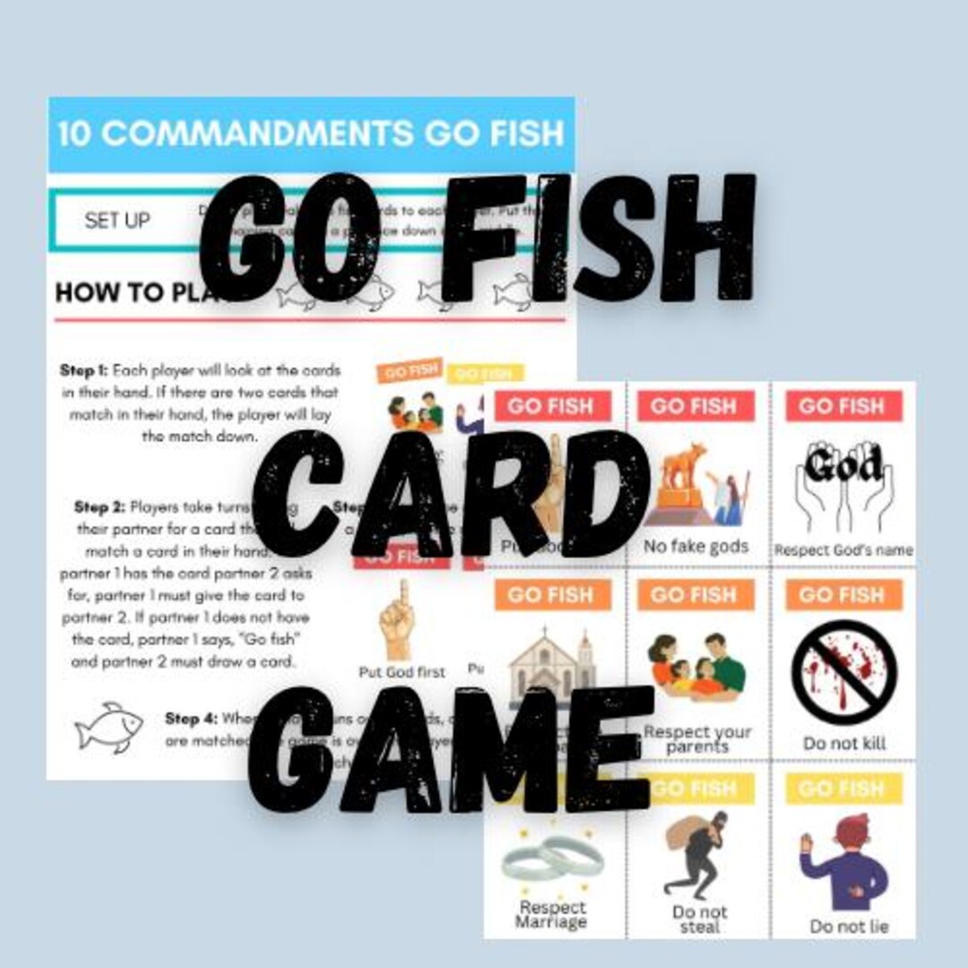 10 Commandments Go Fish - Etsy