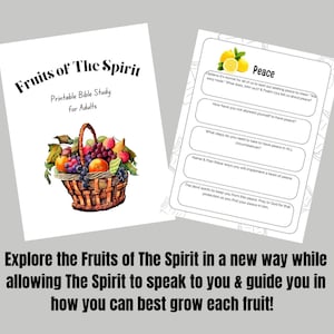 Fruits of the Spirit Printable Bible Study - Etsy