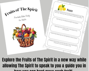 Fruits of the Spirit Printable Bible Study - Etsy