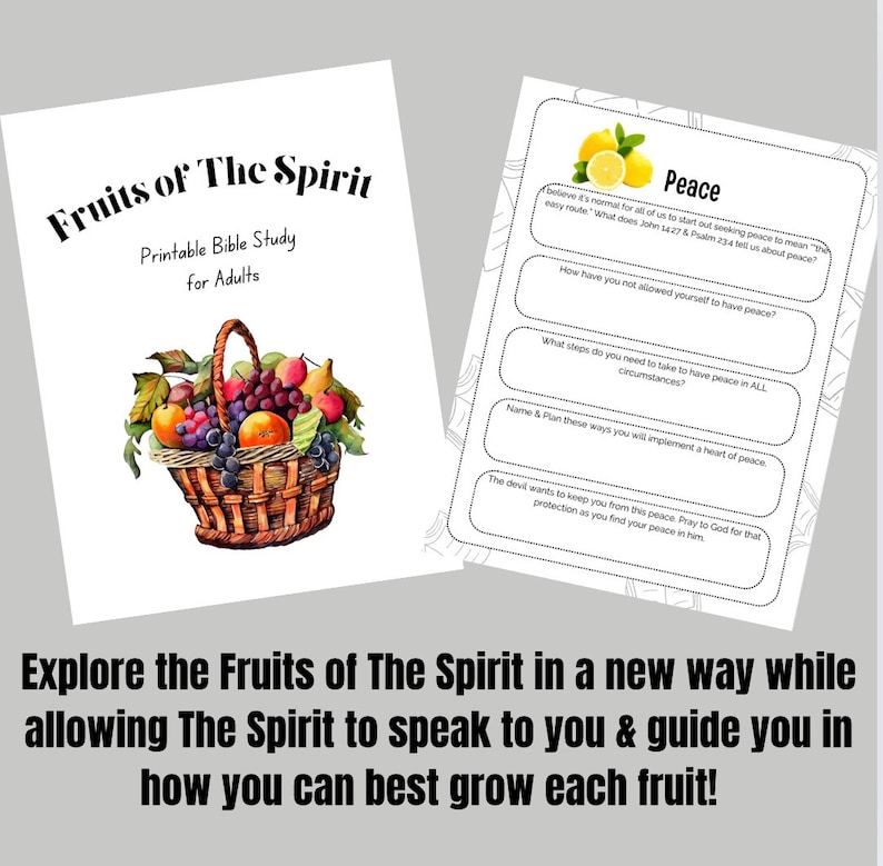 Fruits of the Spirit Printable Bible Study - Etsy