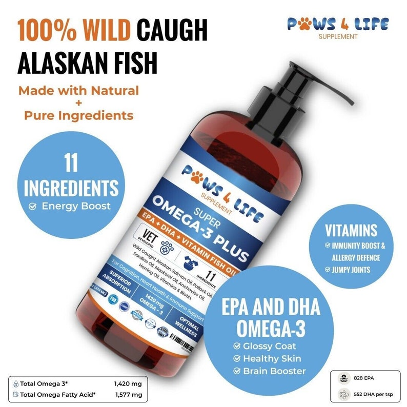 Fish Oil-omega 3 Plus Wild Caught Alaskan Salmon Oil, Cod, Krill Plus ...