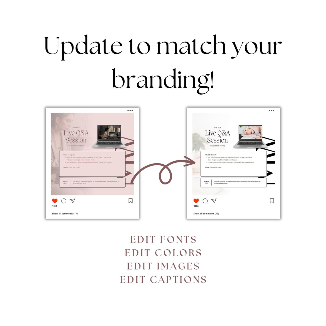 Instagram Template for Course Creators Editable in Canva, Online ...