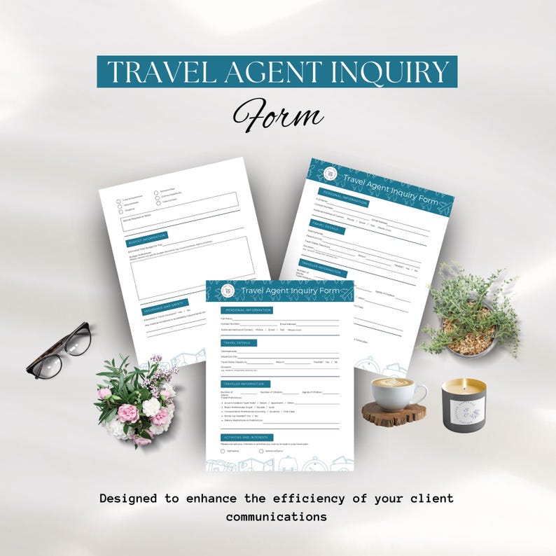 Travel Agent Inquiry Form Template, Trip Inquiry Questionnaire, Travel ...
