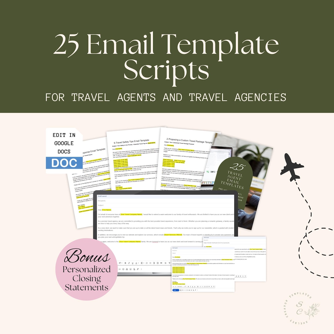 Travel Agent Email Templates, Itineraries, Sequences, Welcome Sequence ...
