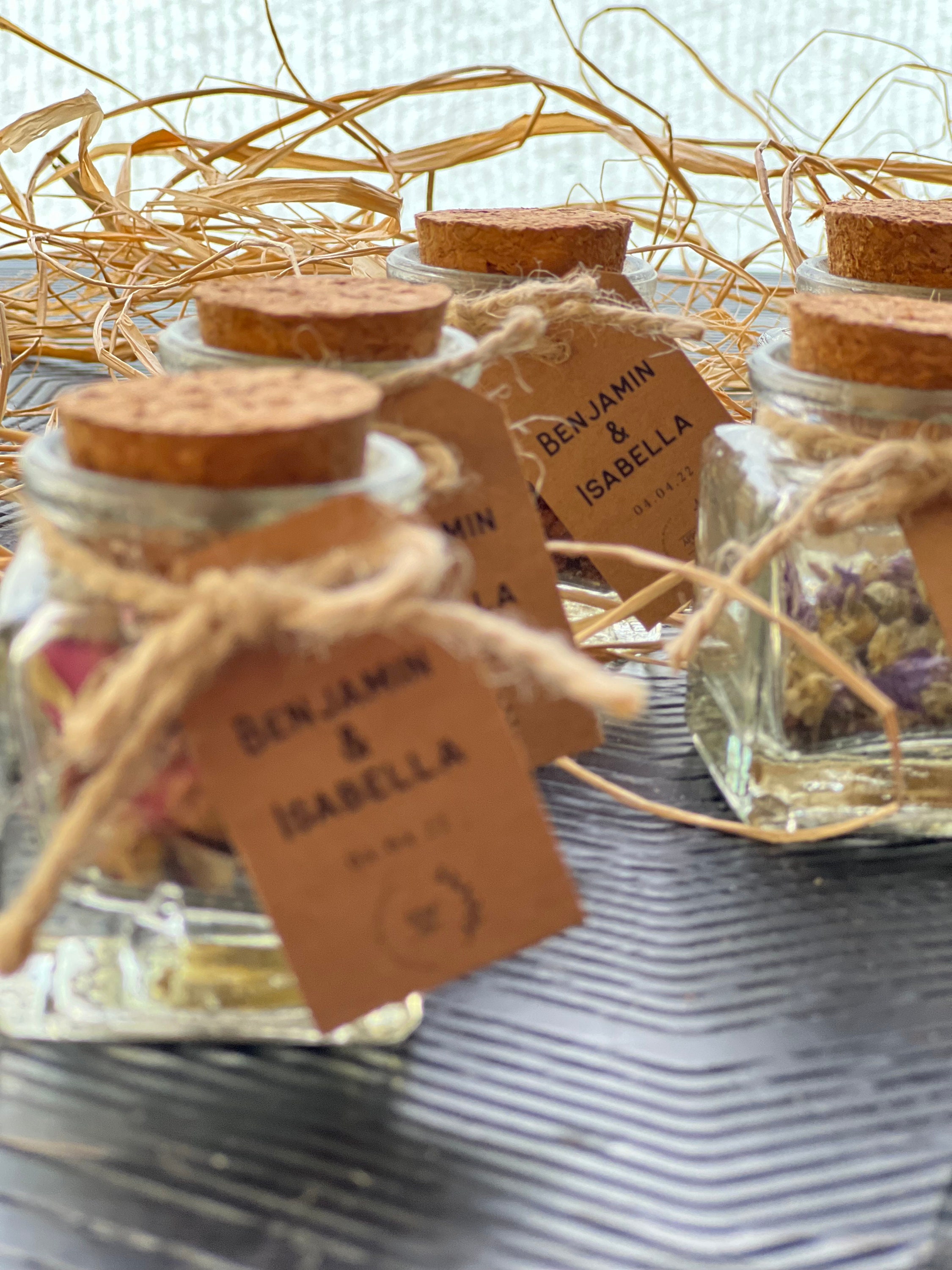 100 Pcs Wedding Tea Favors for Guests, Personalized Favors, the Natural ...