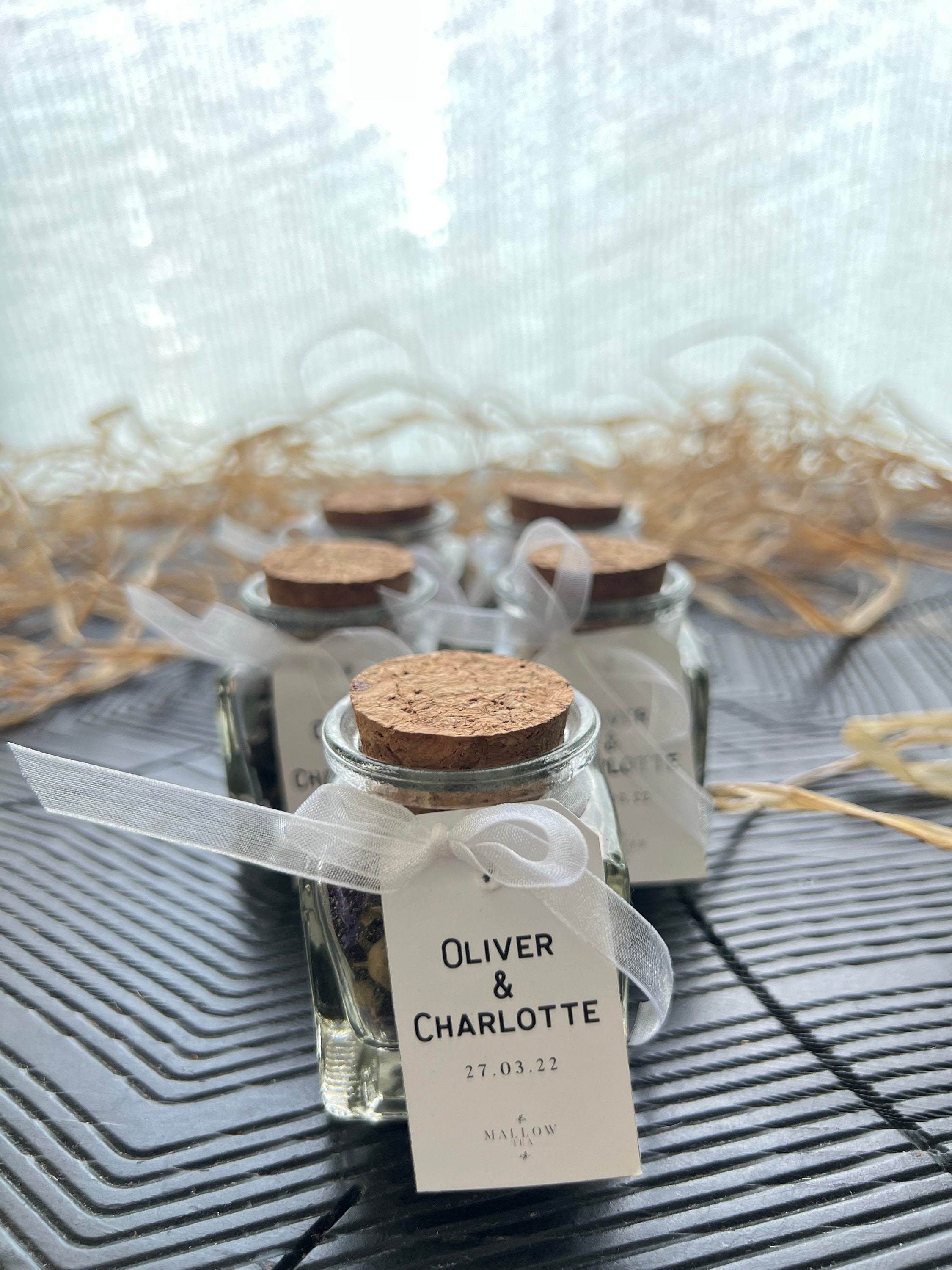 100 Pcs Wedding Tea Favors for Guests, Personalized Favors, the Natural ...