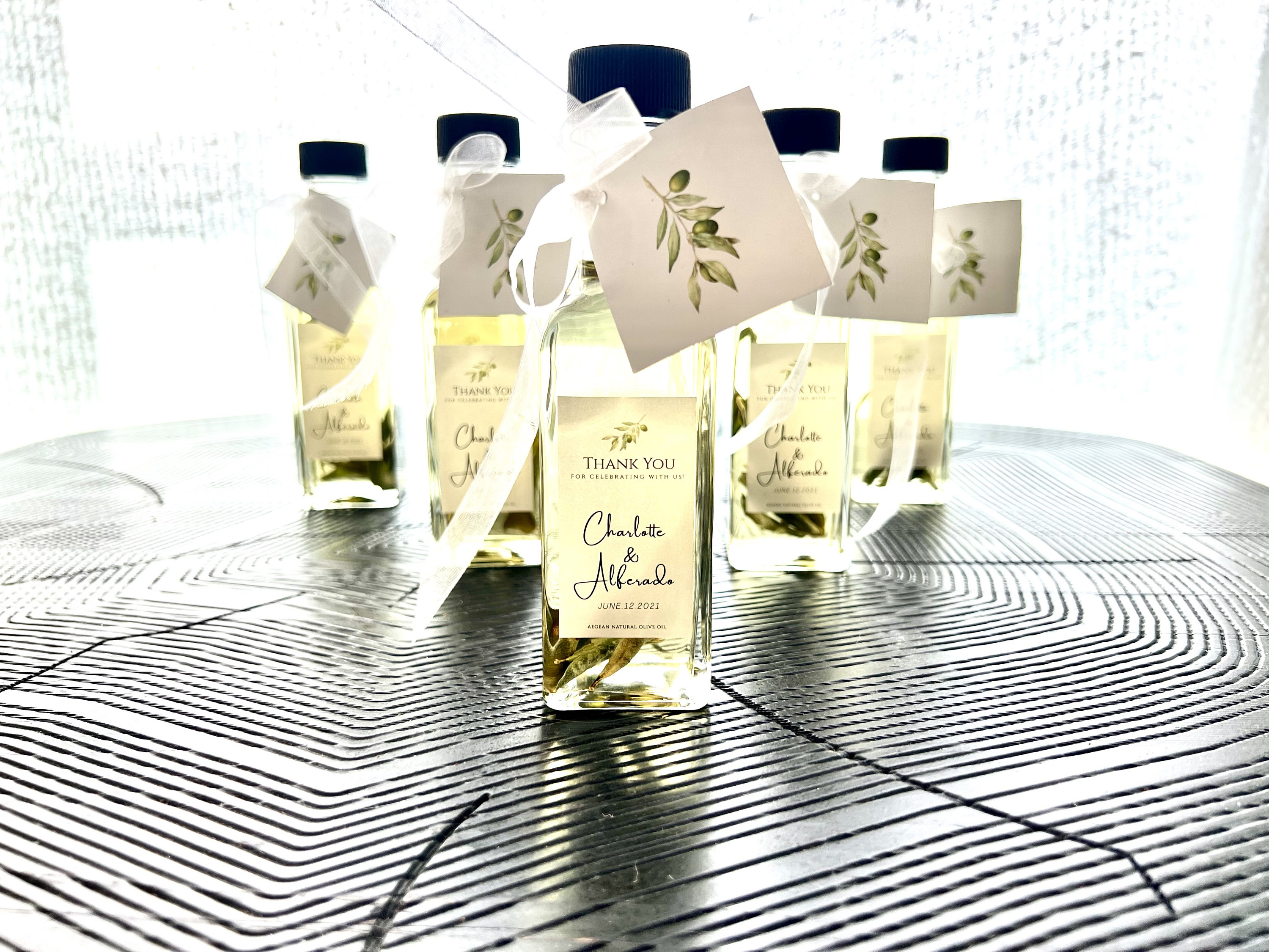100 Pcs 100ml Olive Oil Wedding Favors, Extra Virgin Olive Oil Favors ...
