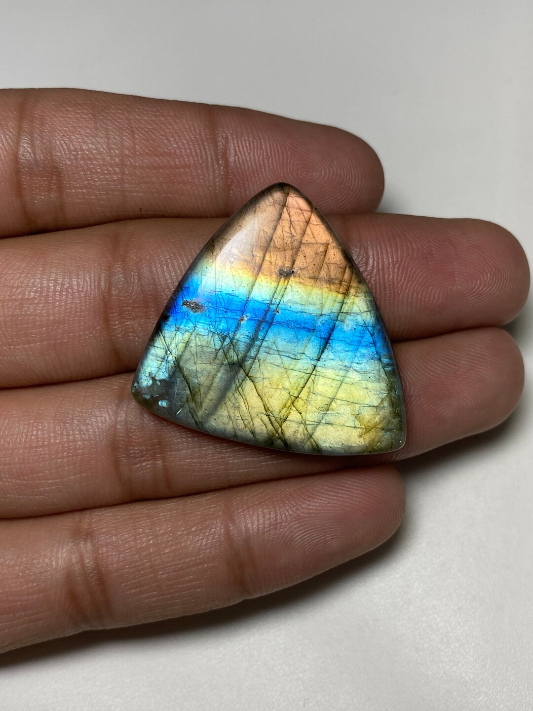 Most Beautiful - Multi Fire Labradorite Cabochon Size - 32.50x37x6 MM ...
