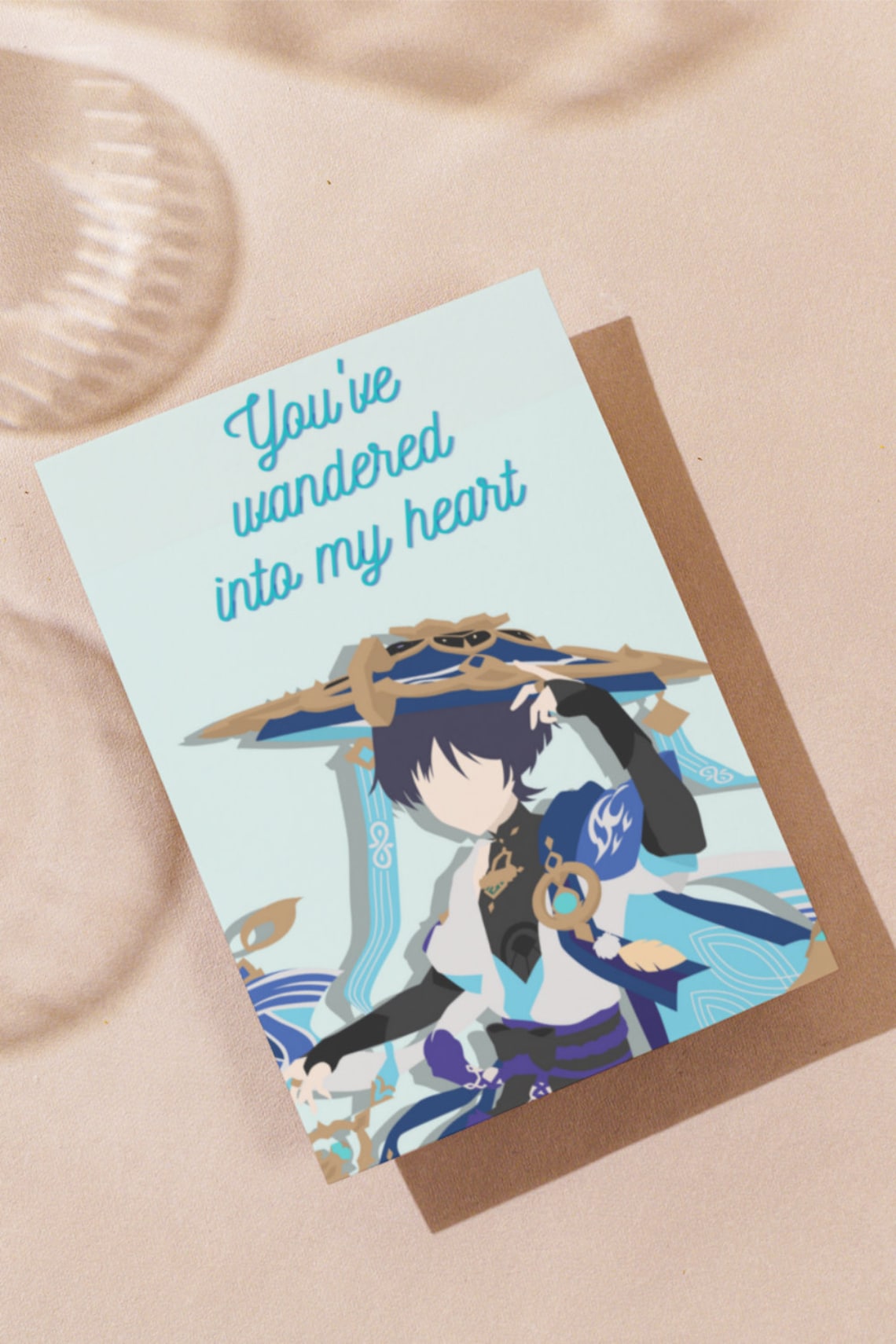 Wanderer Scaramouche Greeting Card, Genshin Impact Birthday Card ...