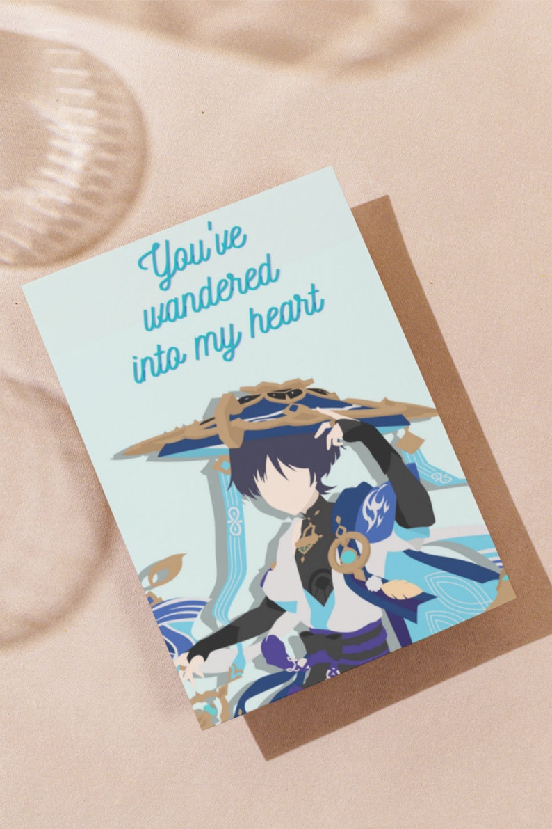 Wanderer Scaramouche Greeting Card, Genshin Impact Birthday Card ...