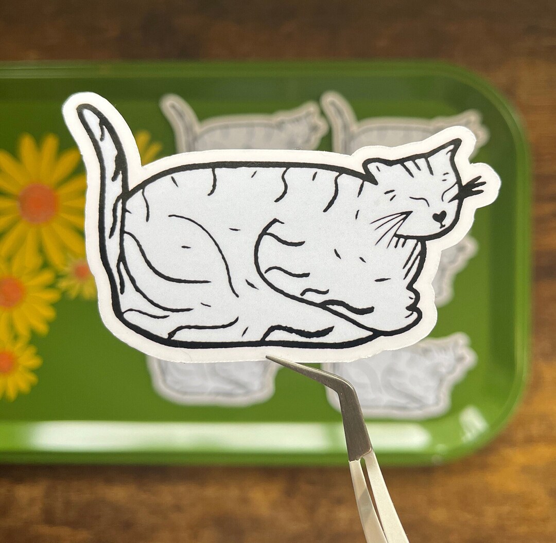 Boi Blue Cat Sticker / Cat Body Sticker / Stickers / Big Cat Art / Gift ...