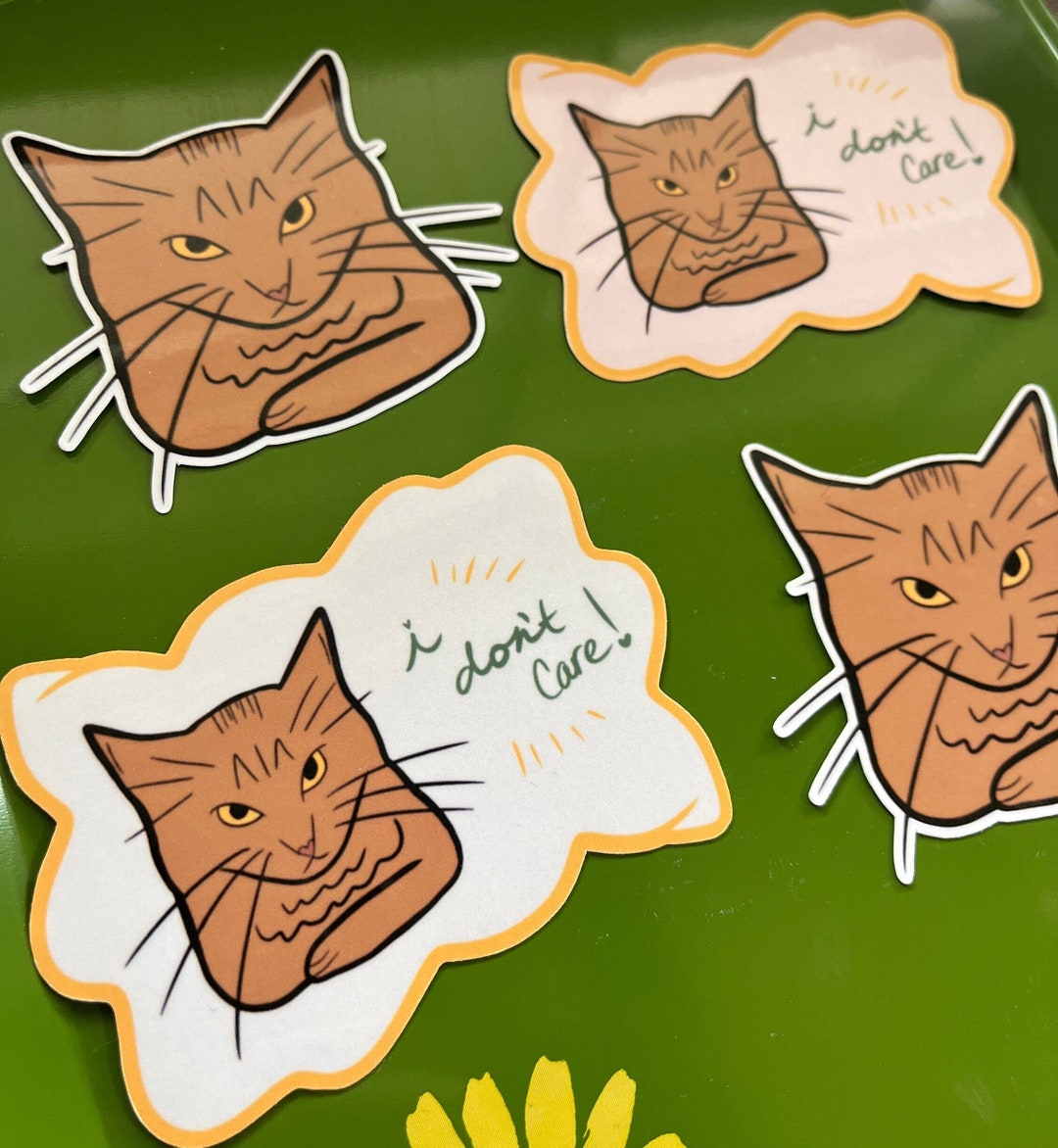 IDC Sticker / Cat Head / Stickers / Water Bottle Sticker / Cute Sticker ...