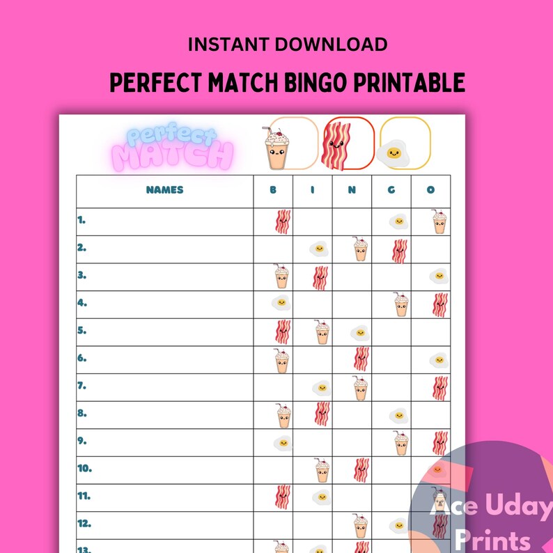 Perfect Match Bingo Boards | Bingo Sheets 1-75 | Mixed, Straight, Blank ...