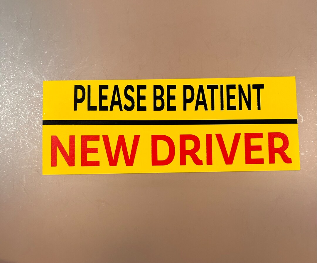 New Driver Decal Sticker: Vinyl Decal, Waterproof, Window Decals ...
