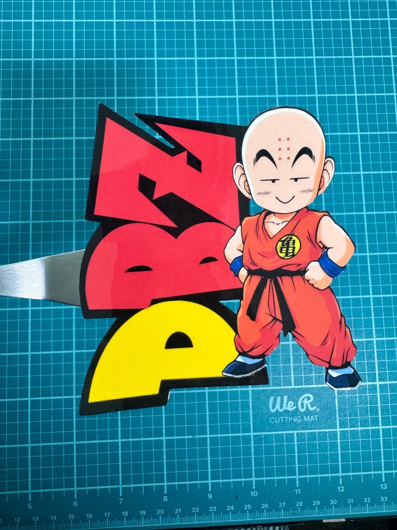 Krillin Sticker, Character From Dragon Ball, DBZ, Cartoon, Size 4 ...