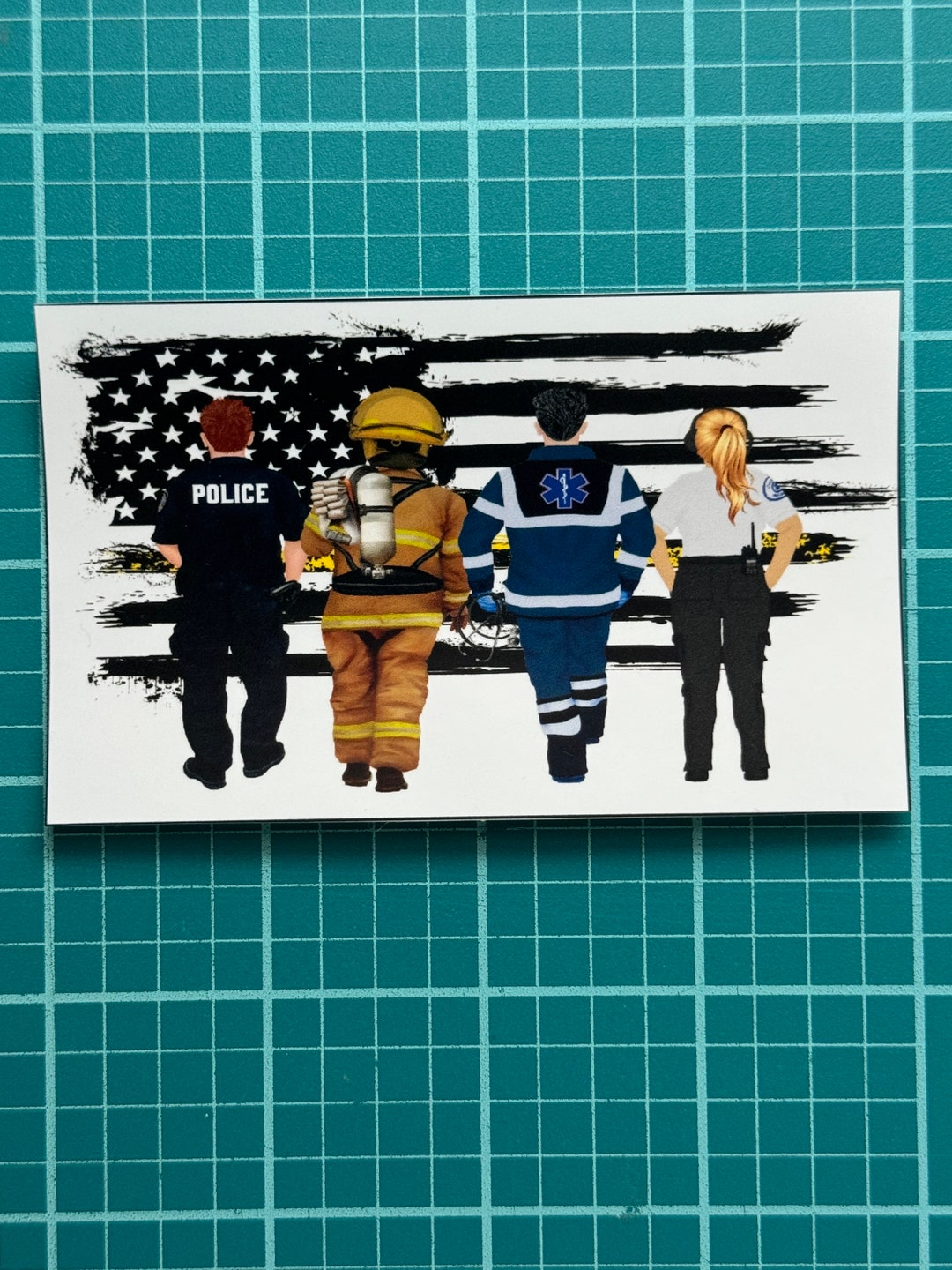 First Responder Sticker: Waterproof, Vinyl Decal, Ems, Fire, Police ...