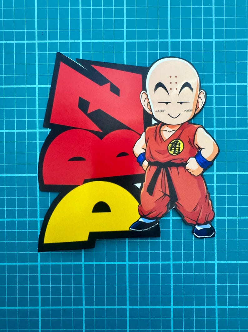 Krillin Sticker, Character From Dragon Ball, DBZ, Cartoon, Size 4 ...