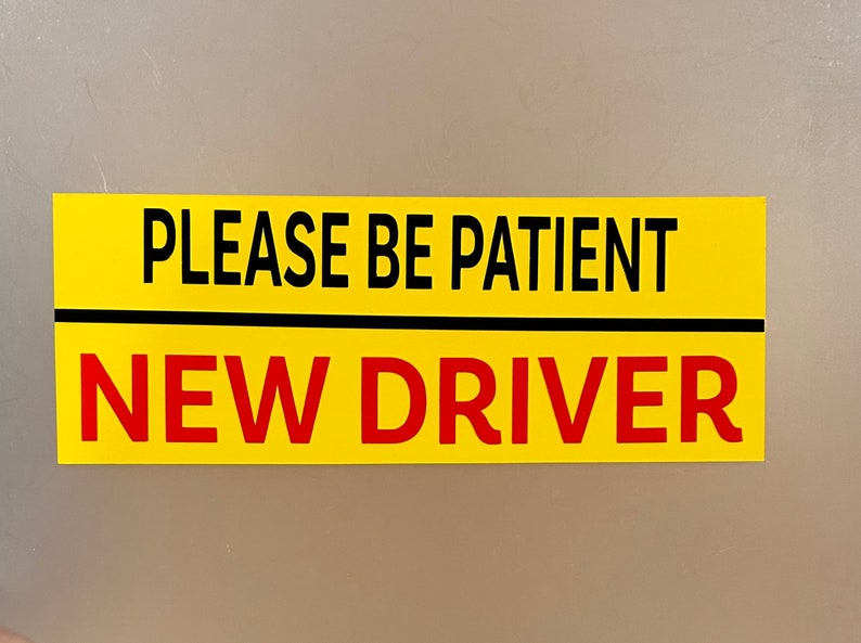 New Driver Decal Sticker: Vinyl Decal, Waterproof, Window Decals ...