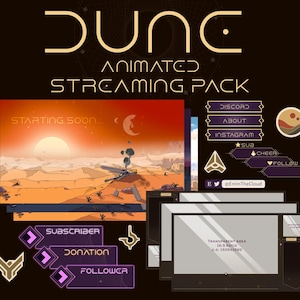 DUNE Stream Pack - Animated Scenes, Overlays, Stinger Transitions and ...