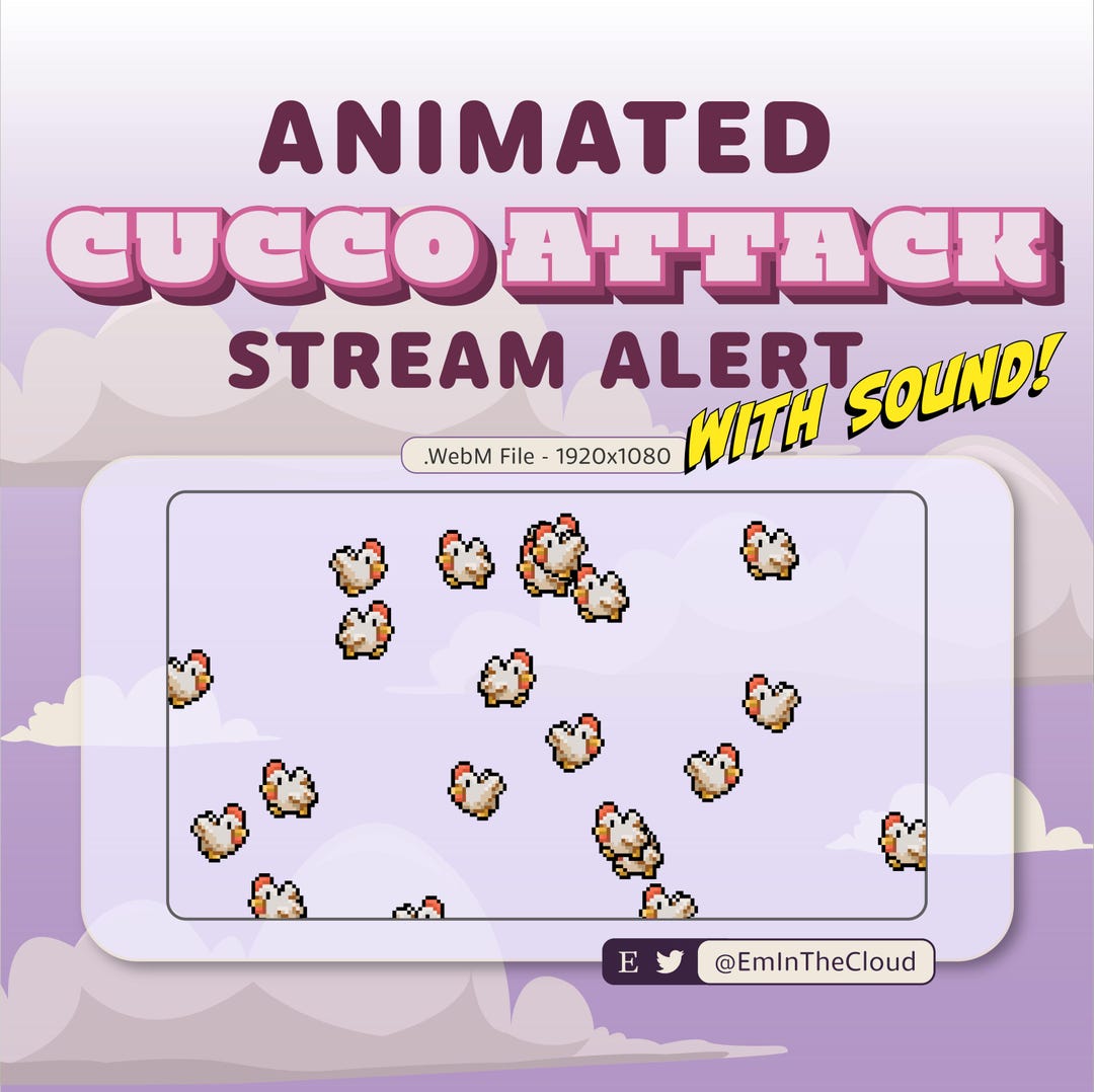 Zelda Animated Cucco Attack Alert for Twitch - Etsy