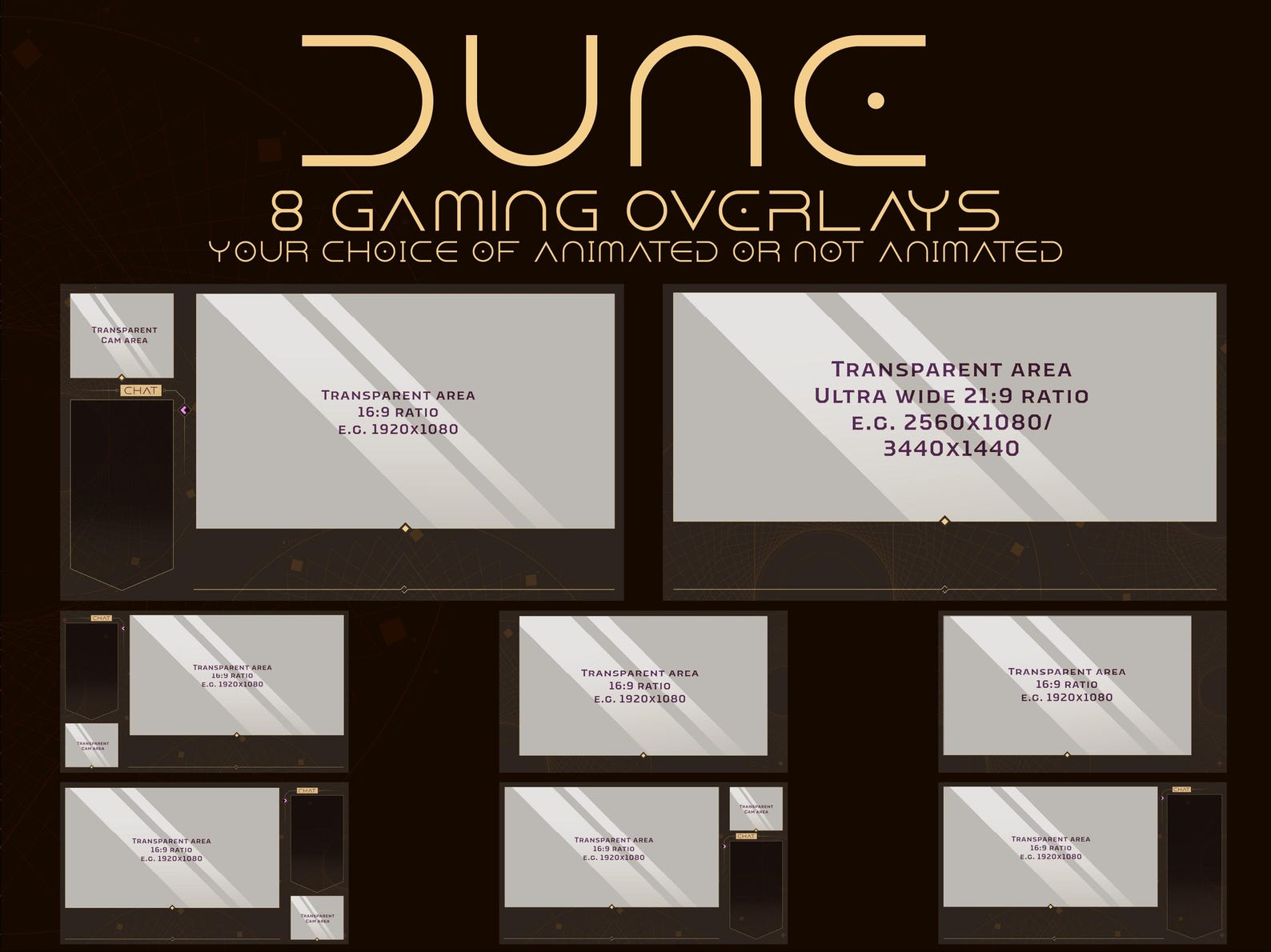 DUNE Stream Pack - Animated Scenes, Overlays, Stinger Transitions and ...