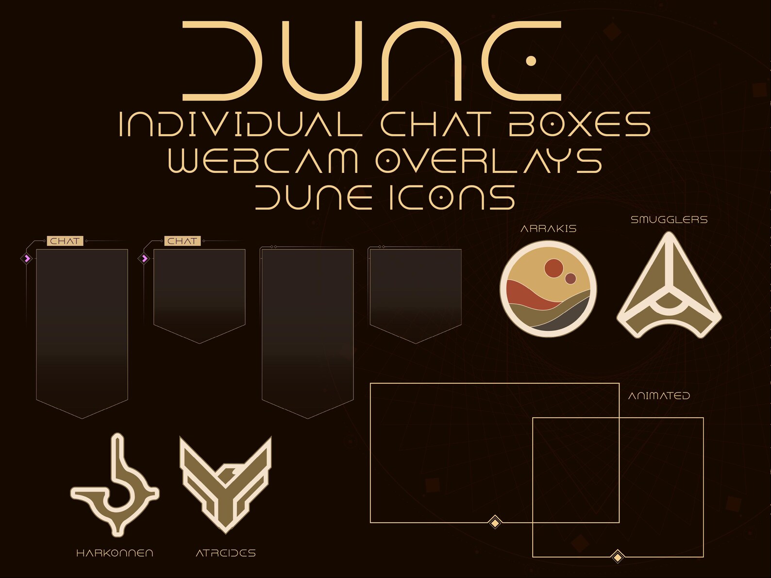 DUNE Stream Pack - Animated Scenes, Overlays, Stinger Transitions and ...