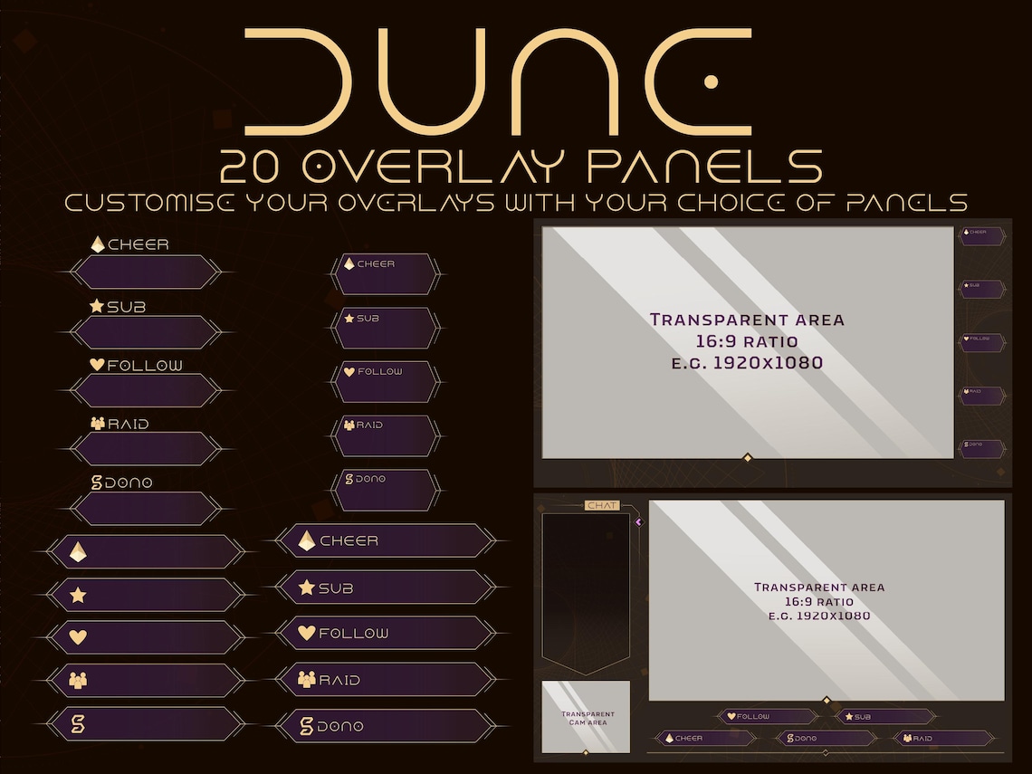DUNE Stream Pack - Animated Scenes, Overlays, Stinger Transitions and ...