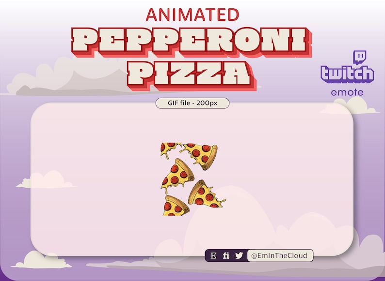 Animated Pizza Emote for Twitch - Raining Pizza - Etsy
