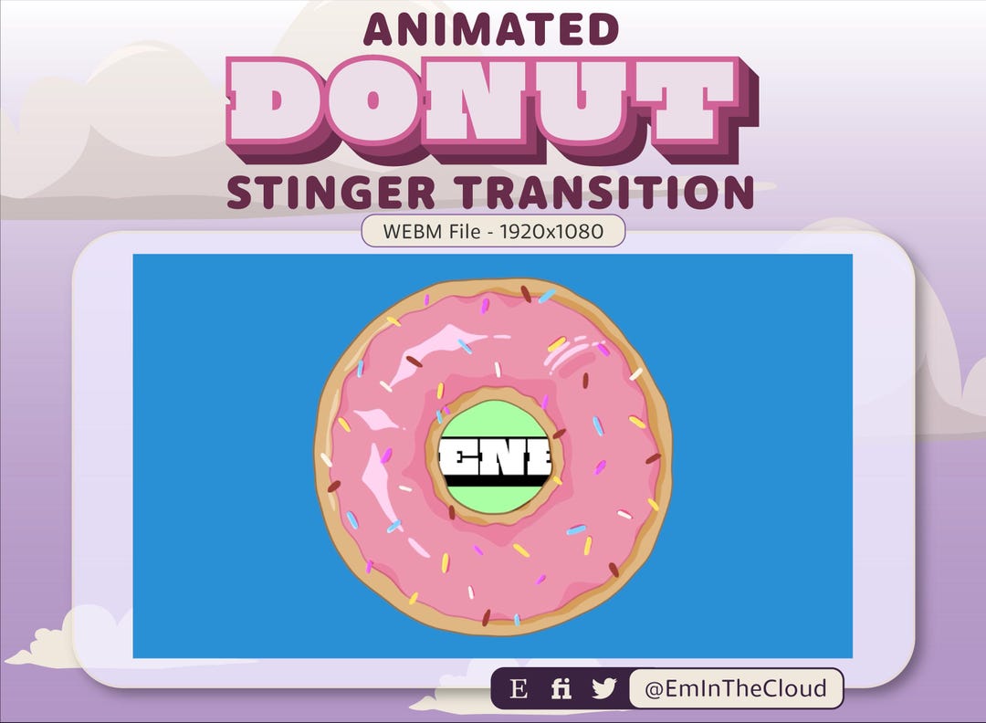 DONUT Animated Stinger Transition - Etsy