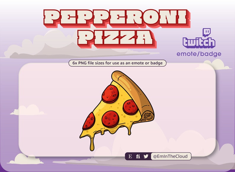 Pepperoni Pizza Twitch Emote - Etsy