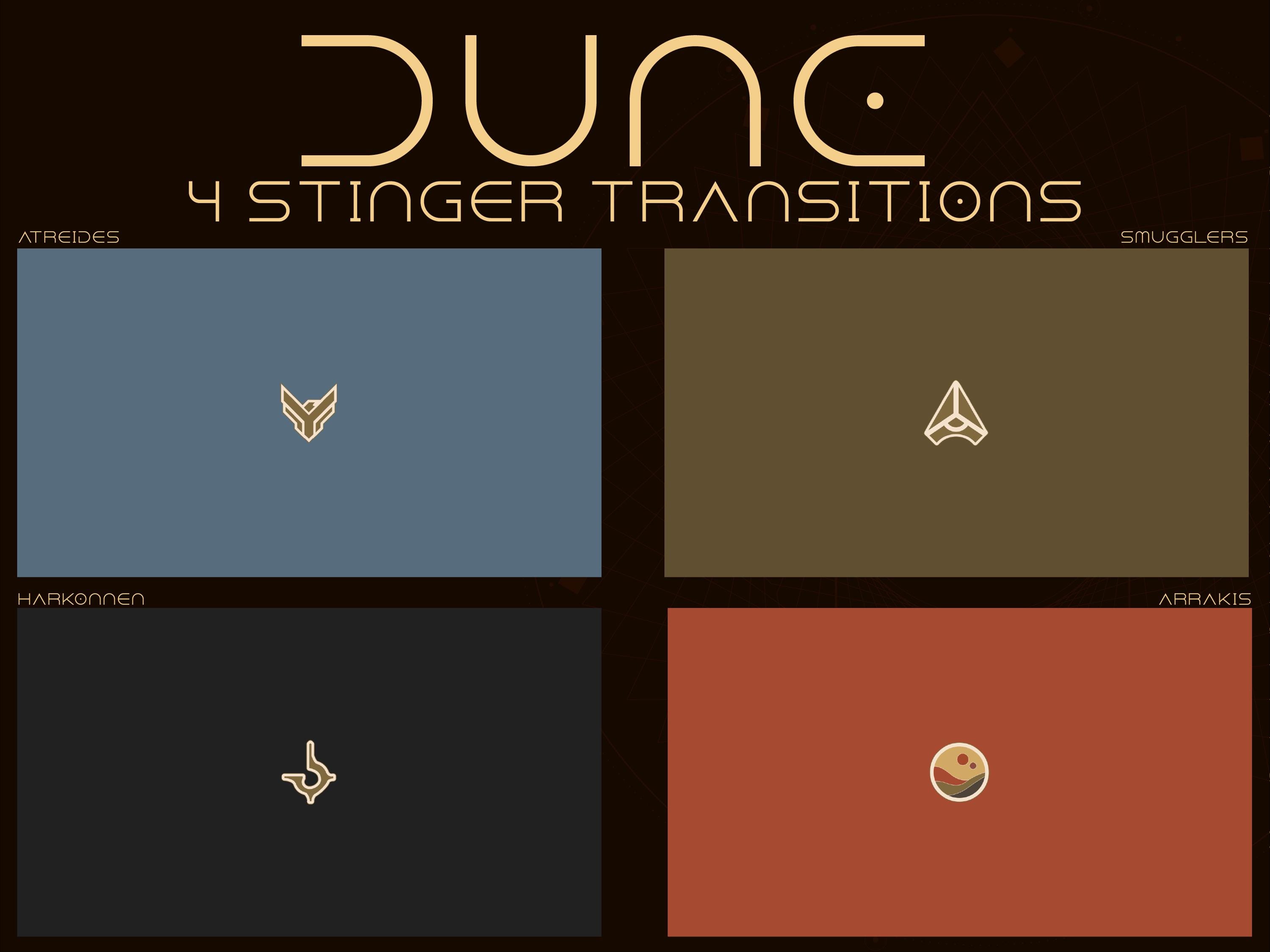 DUNE Stream Pack - Animated Scenes, Overlays, Stinger Transitions and ...