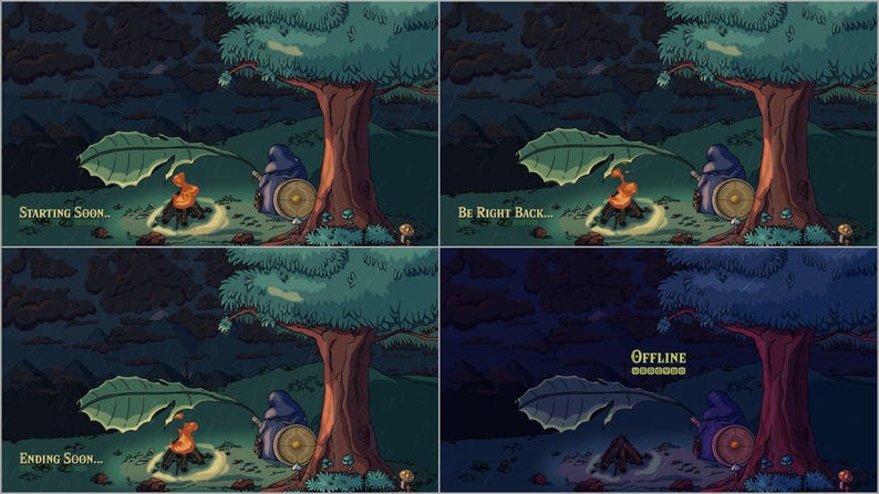 Zelda Animated Scene Overlays - Starting Soon, Be Right Back, Ending ...