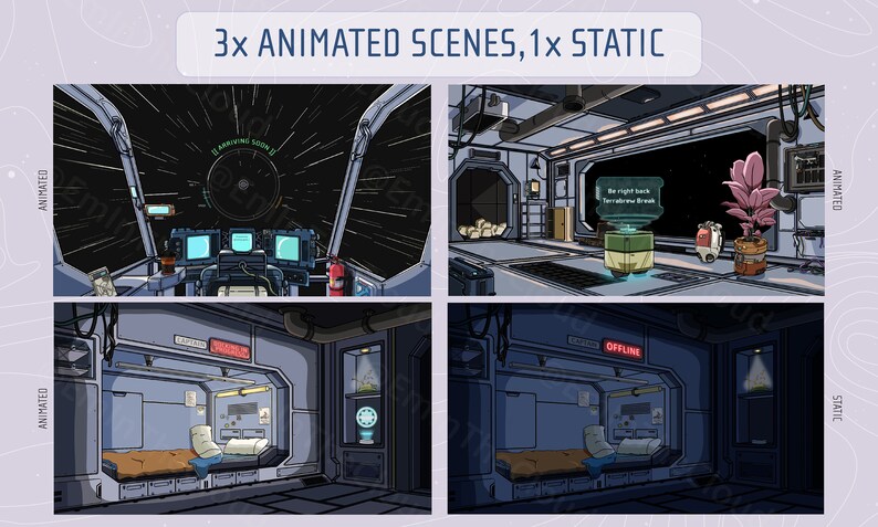 STARFIELD Stream Pack - 121 Assets. Animated, Overlays, Badges, Webcam ...