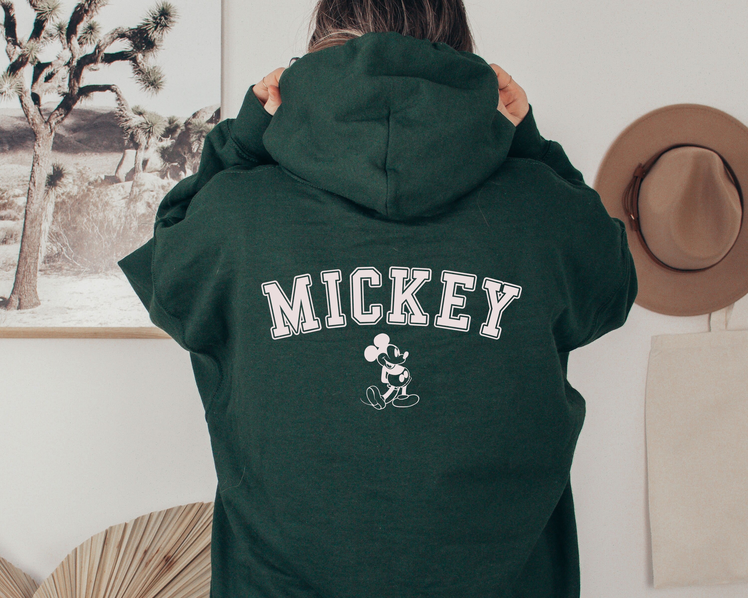 Disney Mickey Hoodie, Minimalist Mickey Mouse Hoodie, Cute Fall Hoodie ...
