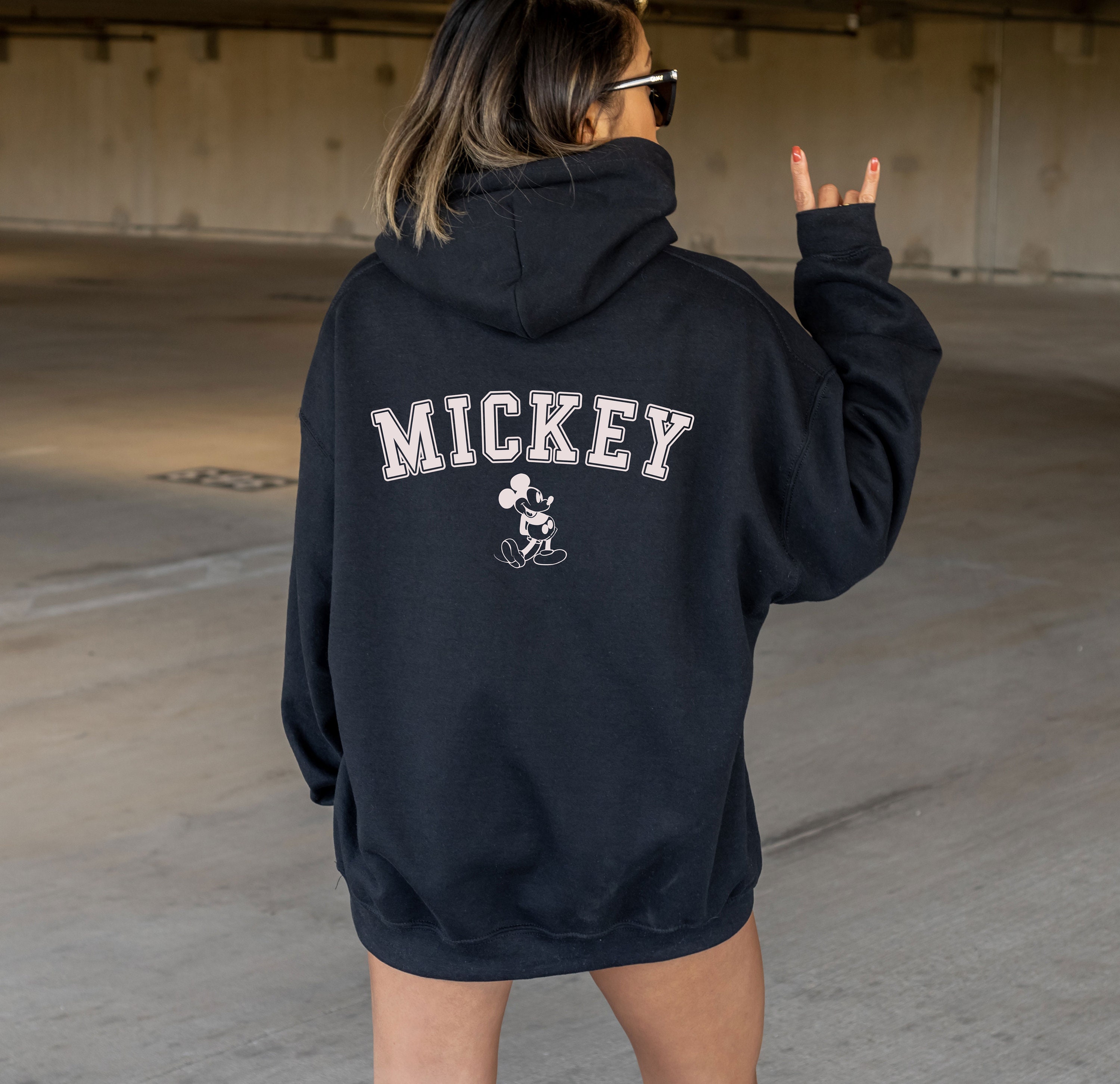 Disney Mickey Hoodie, Minimalist Mickey Mouse Hoodie, Cute Fall Hoodie ...