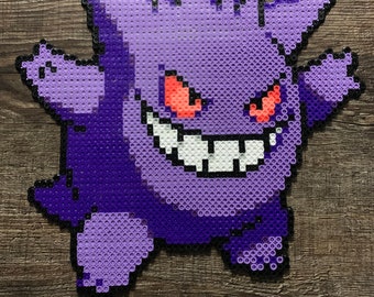 Gastly/haunter/gengar Perler Bead Art - Etsy