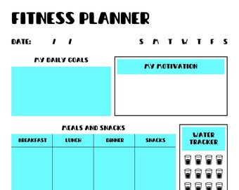Fitness Planner Printable | Workout Planner | Health and Fitness ...