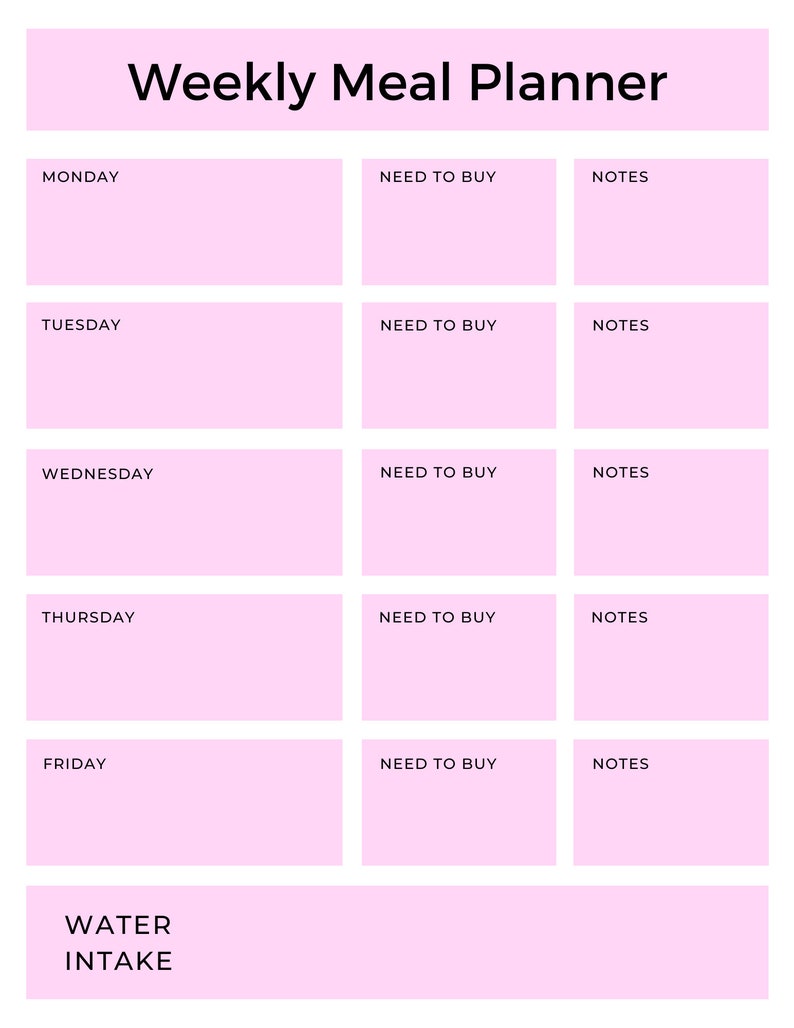 Fitness Planner Printable | Workout Planner | Health and Fitness ...