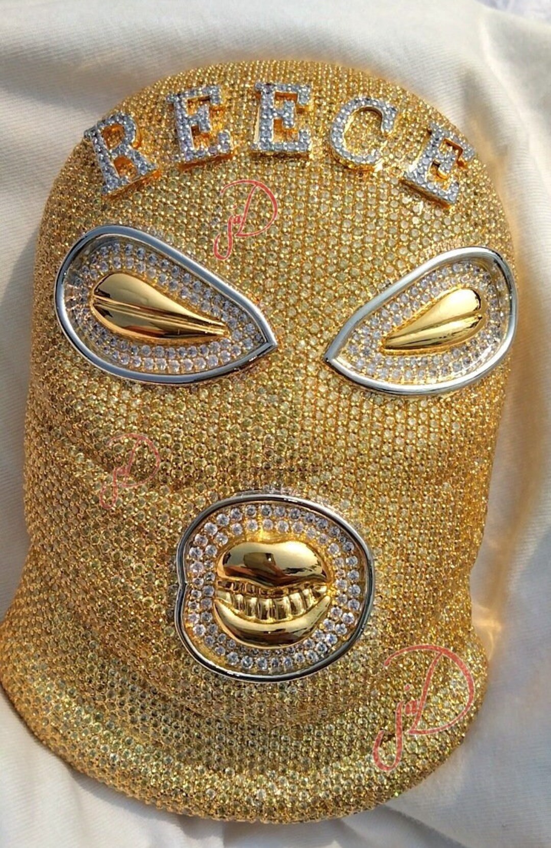 Custom Character Letter Name Word Goon Mask Moissanite Icedout Jewelry ...