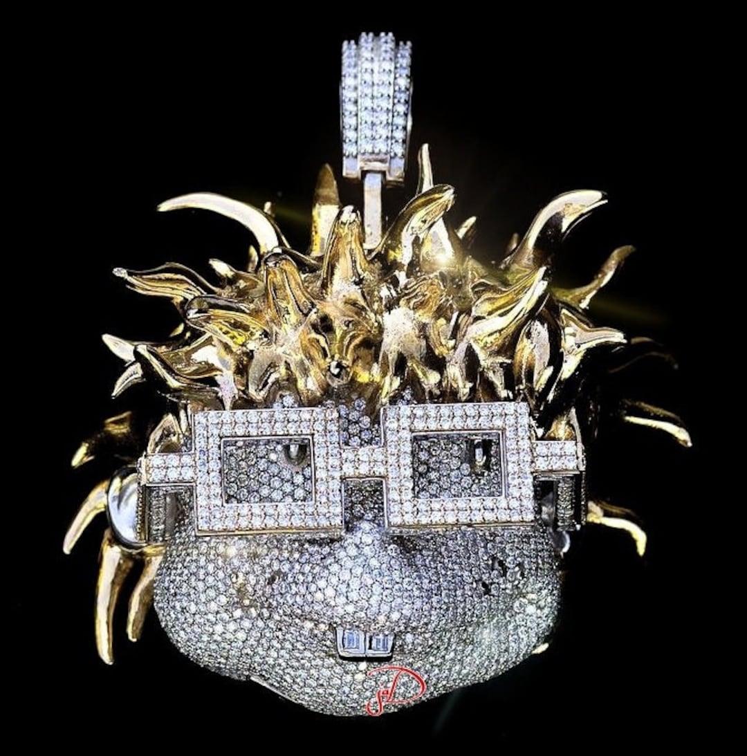 Rapper Custom Character Lox 925 Silver 43ct Moissanite Baguette Rose ...