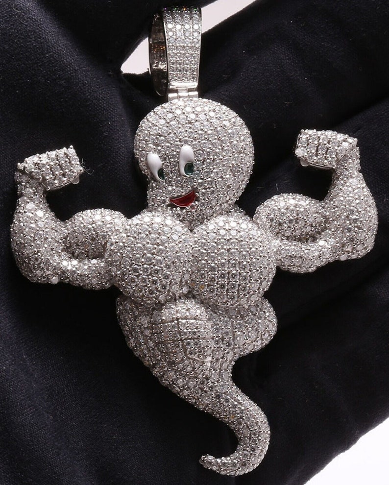 Custom Cartoon Character Pendant, 925 Silver, Cubic Zirconia, Enamel - Etsy